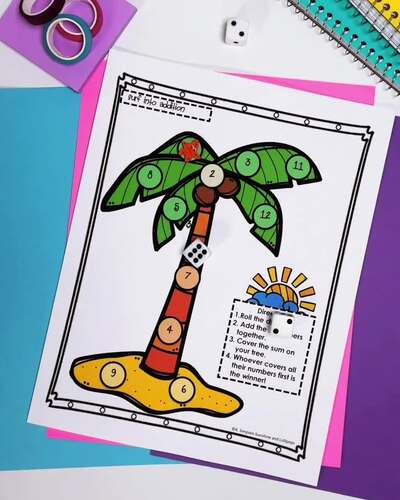 End of Year | Summer Addition & Subtraction Dice Games | First Grade Review