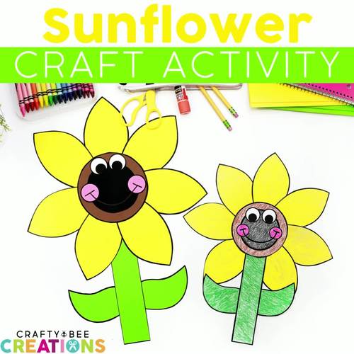 Sunflower Craft Flower Bulletin Board August September Kindergarten ...