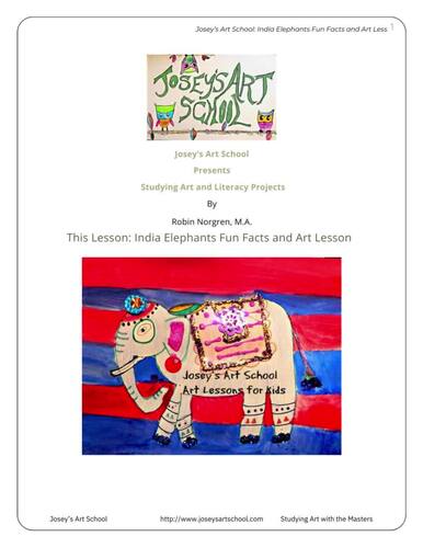 India Elephants Art Project History Lesson Art Project 1st-5th Grade