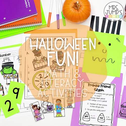 Kindergarten & 1st Grade Halloween Activities, Math Games, Craft ...
