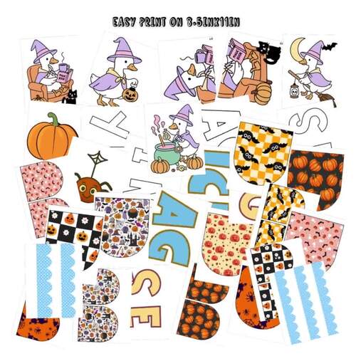 Halloween Bulletin Board Kit, Silly Goose Witch Theme, Classroom Decor ...