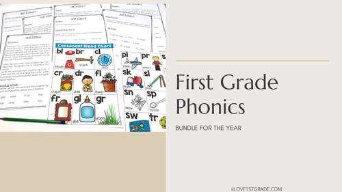 First Grade Phonics BUNDLE Full Year Phonics Curriculum and Activities