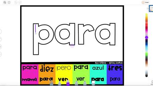 Palabras | Digital Spanish Sight Words by Bilingual Scrapbook | TpT