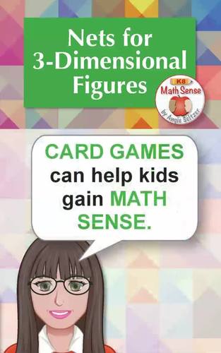 Nets for 3-Dimensional Figures: Math Sense Card Games & Geometry ...