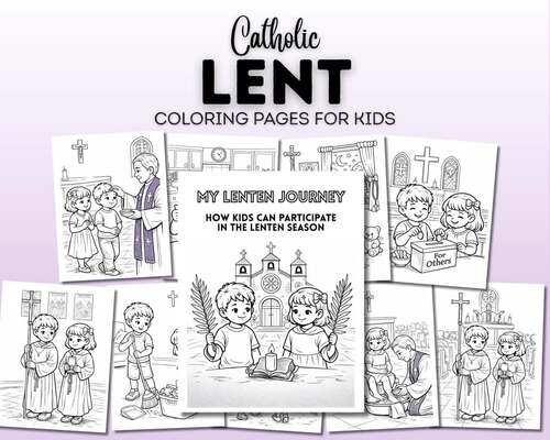 Catholic Lent Coloring Pages for Kids | Lenten Activities | Easter ...