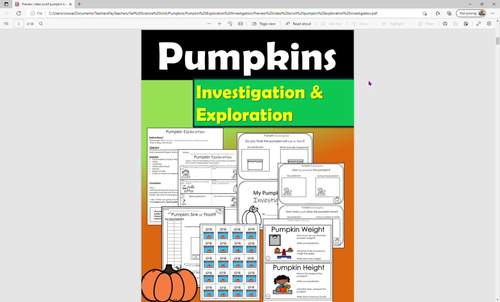 Pumpkin Exploration & Investigation Plus Surveys by Planning Garden