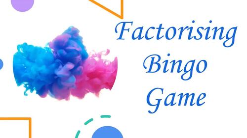 Factorising Single Brackets Maths Bingo Game Activity by Worksheet ...