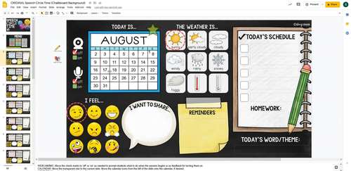 Speech Therapy Circle Time Group Activity for Teletherapy Digital ...