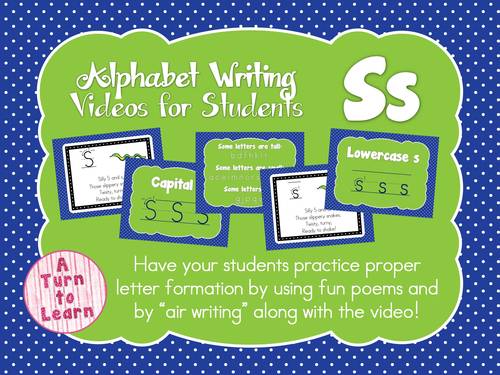 Alphabet Writing Video - Ss by A Turn to Learn | TpT
