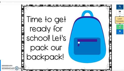 Pack the Backpack! School Supply Function Questions - Boom Cards
