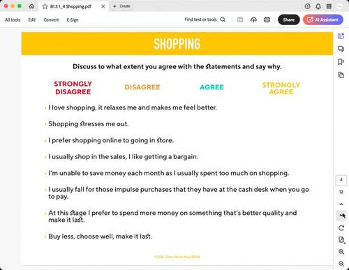 ESL Intermediate Lesson: Talk about Shopping & Consumerism Construct ... ESL Intermediate Lesson: Talk about Shopping & Consumerism Construct ...