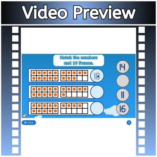 Matching Numbers: 10 Frame (Numbers 1-20) Digital Resources by Schooler ...