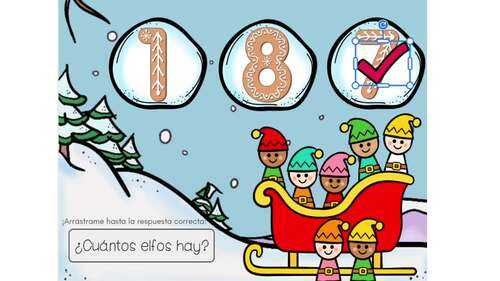 Christmas Counting Spanish - Google Slides™ - PPT - Recording Sheet