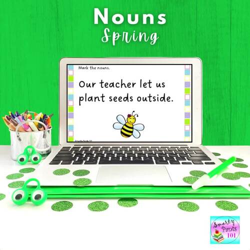 Nouns Spring Google Slides by Smarty Pants 101 | TPT