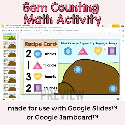 Gem Counting Digital Activity with Google Jamboard™ and Slides™ | TpT