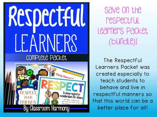 Respectful Learners Packet Bundle | SEL & Character Education | Respect