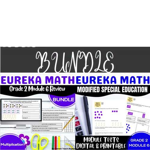Special Ed EngageNY {Eureka} Math Gr 2 Module 6 Review & Modified Tests ...