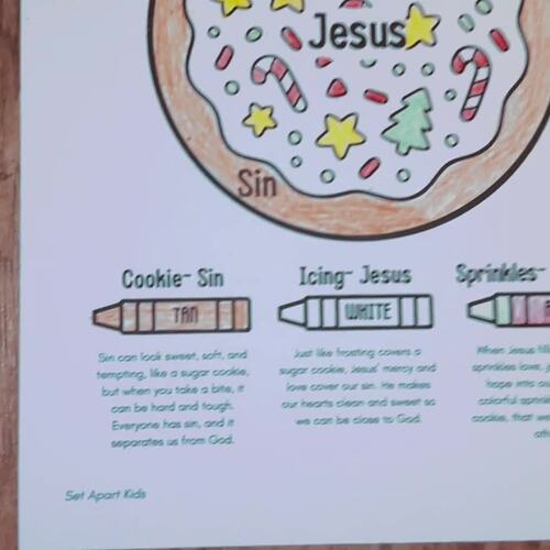 Jesus Covers Our Sin Sugar Cookie Christmas Activity | Hands-On Christian