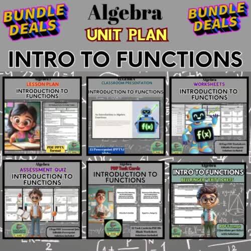 INTRODUCTION TO FUNCTIONS-Unit Curriculum Plan-Algebra BUNDLE | TPT