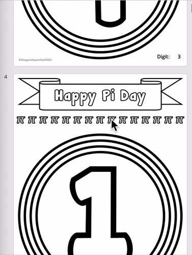 Pi Day Decoration - First 314 Digits by Math in Three | TPT