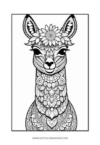 Discover Tranquility with Llama Mandala Coloring Pages Vol 3 | TPT