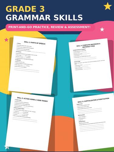 Grade 3 Grammar Skills | Parts of Speech, Sentences & Punctuation by ...