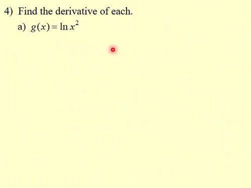 The Natural Log Function and Differentiation by Math PowerPoint Lessons