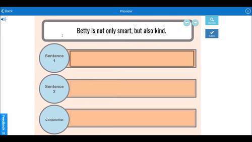 Decombining sentences: Correlative conjunctions Boom Cards™ by Mau SLP