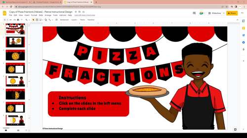 Fraction Pizza [Halves] - Introductory Mini Lesson | TPT