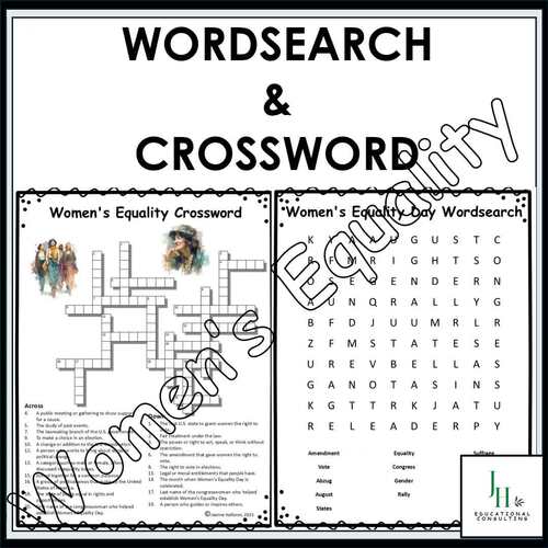 Women's Equality Day Puzzles | Activities | Worksheets | Middle School ...