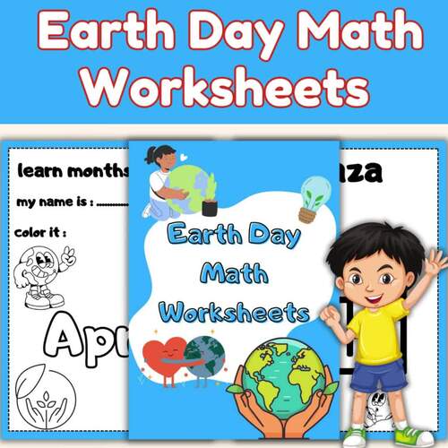 Earth Day Math Worksheets Numbers 1-10 - April Activities Worksheets