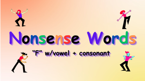 Early Reader 1-Syllable Nonsense Words "F" Phonics & Reading ESL EFL ...