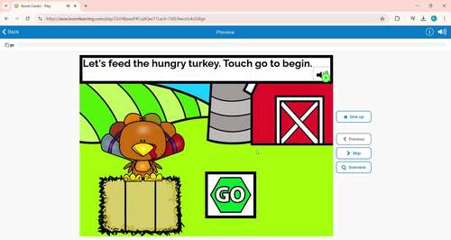 The Hungry Turkey: Eat Turkey Interactive Speech/Language Activity