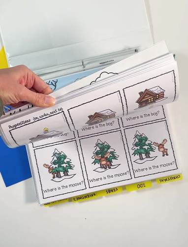 Winter Speech Therapy Language Scene by Allison Fors | TPT