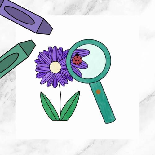 Magnifying Glass Craft with Flowers & Ladybugs | Magnifying Lens STEM ...