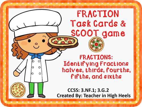 Identifying Fractions Sets BUNDLE Math Task Cards/SCOOT Games | TPT
