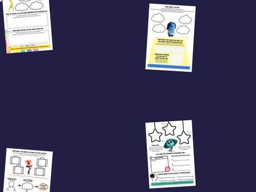 Inside Out Feelings Coping Skills Posters & Activity Book Bundle