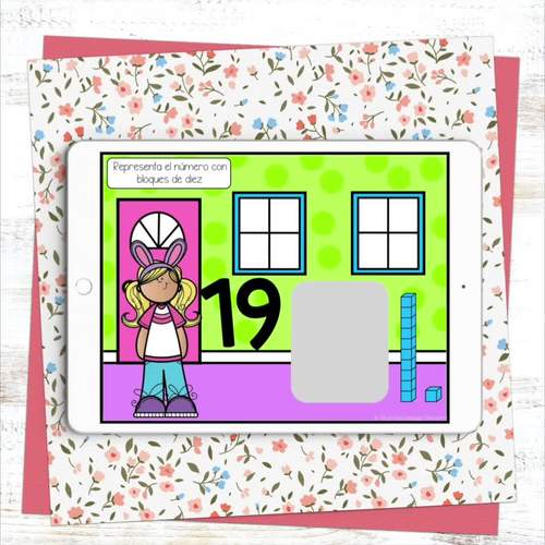 Centros matemáticas kinder abril DIGITAL Seesaw Google Slides Math Spanish