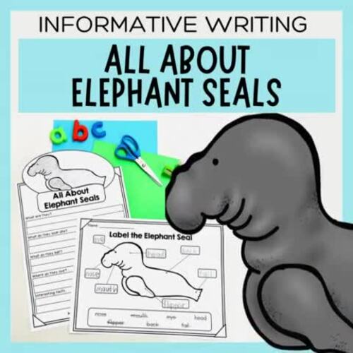 Elephant Seal Informative Writing | Antarctic Animal Science | Label A Seal