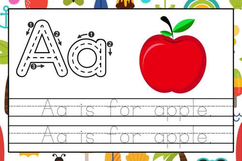 Summer Alphabet Tracing Cards by Learn With Muqadas | TPT