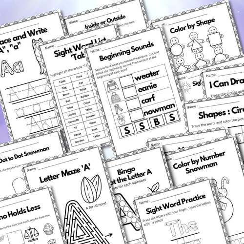 January NO PREP Packet | Winter Activities ( PreK & Kindergarten)