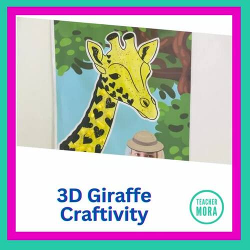 3D Giraffe Craft Activity - Cut and Paste - Giraffe Craftivity ...