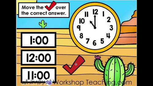 Google Slides Math Measurement Telling Time To The Hour Distance Learning