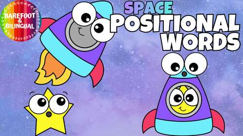 Space Positional Words Clipart | Spatial Concepts Vocabulary | Star and ...