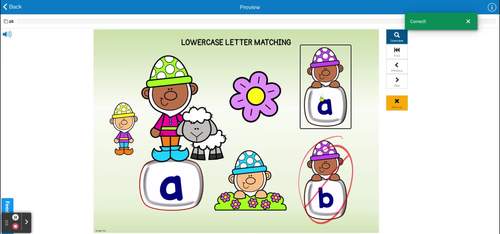 Spring Garden Lowercase Letter Recognition Preschool Boom Cards - Gnomes