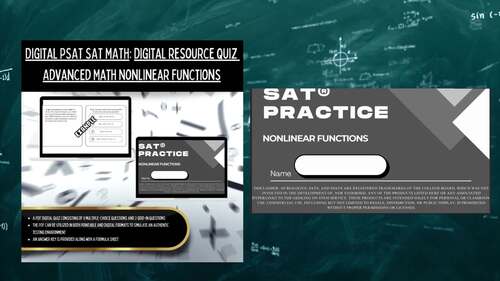 Digital SAT Prep MATH (DSAT) Worksheet Advanced Math Nonlinear Equations