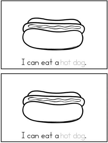 Carnival Treats Emergent Reader Coloring Book for Guided Reading Centers