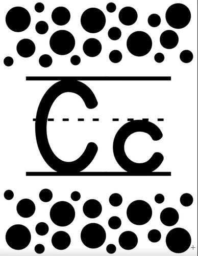 Black Polka Dot Party Alphabet Posters: Set #1 by Magical Miss Meg