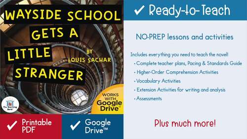 Wayside School Gets a Little Stranger Unit Novel Study by The Teaching Bank