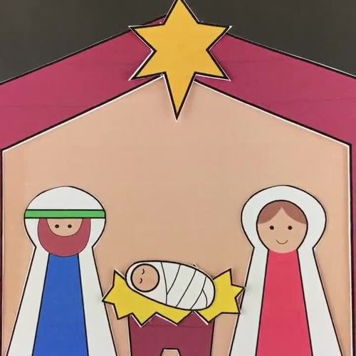 Nativity Craft for Christmas - Baby Jesus Is Born by Non-Toy Gifts